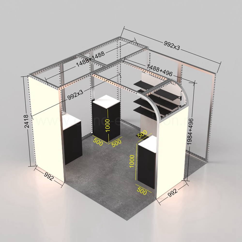 eye catching M series system exhibition booth modular aluminum expo ...