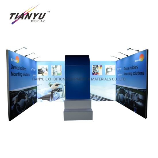 Modular Trade Show Exhibition Frameless Booth with LED Light Box ...