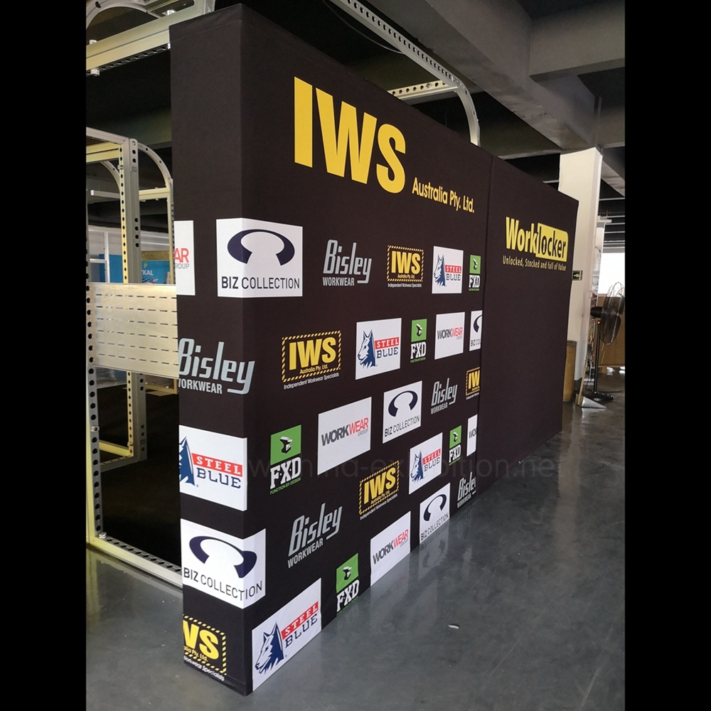 3X3m Portable Trade Show Fabric Display Backdrop Wall Pop up Display ...