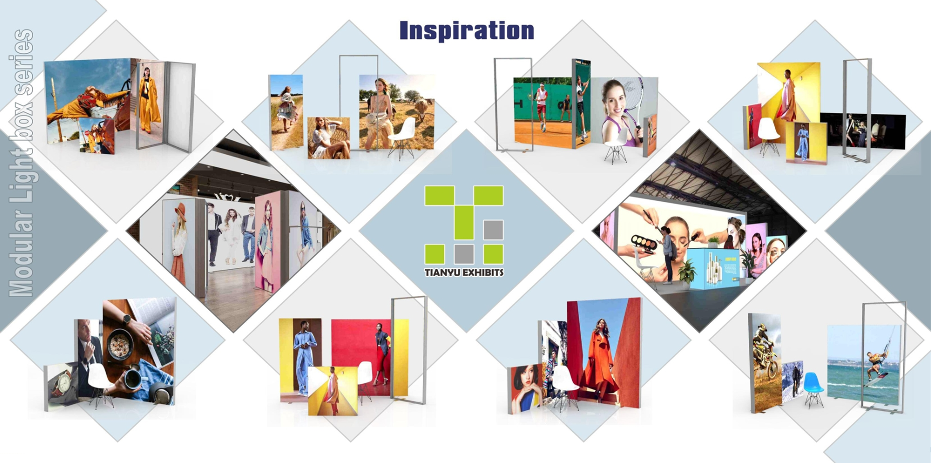 The newly upgraded SEGO modular light box display - Tianyu Exhibition ...