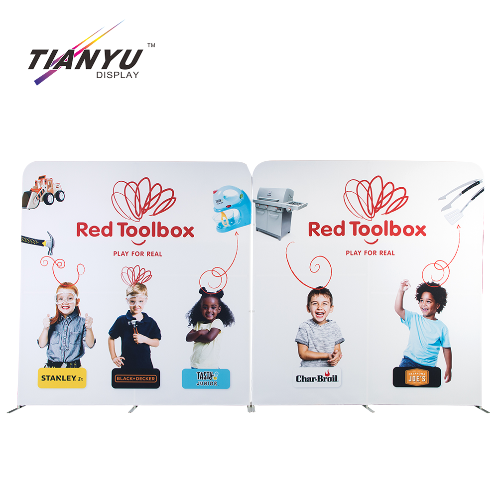 Portable Custom Double Side Tension Fabric Advertising Showcase Display ...
