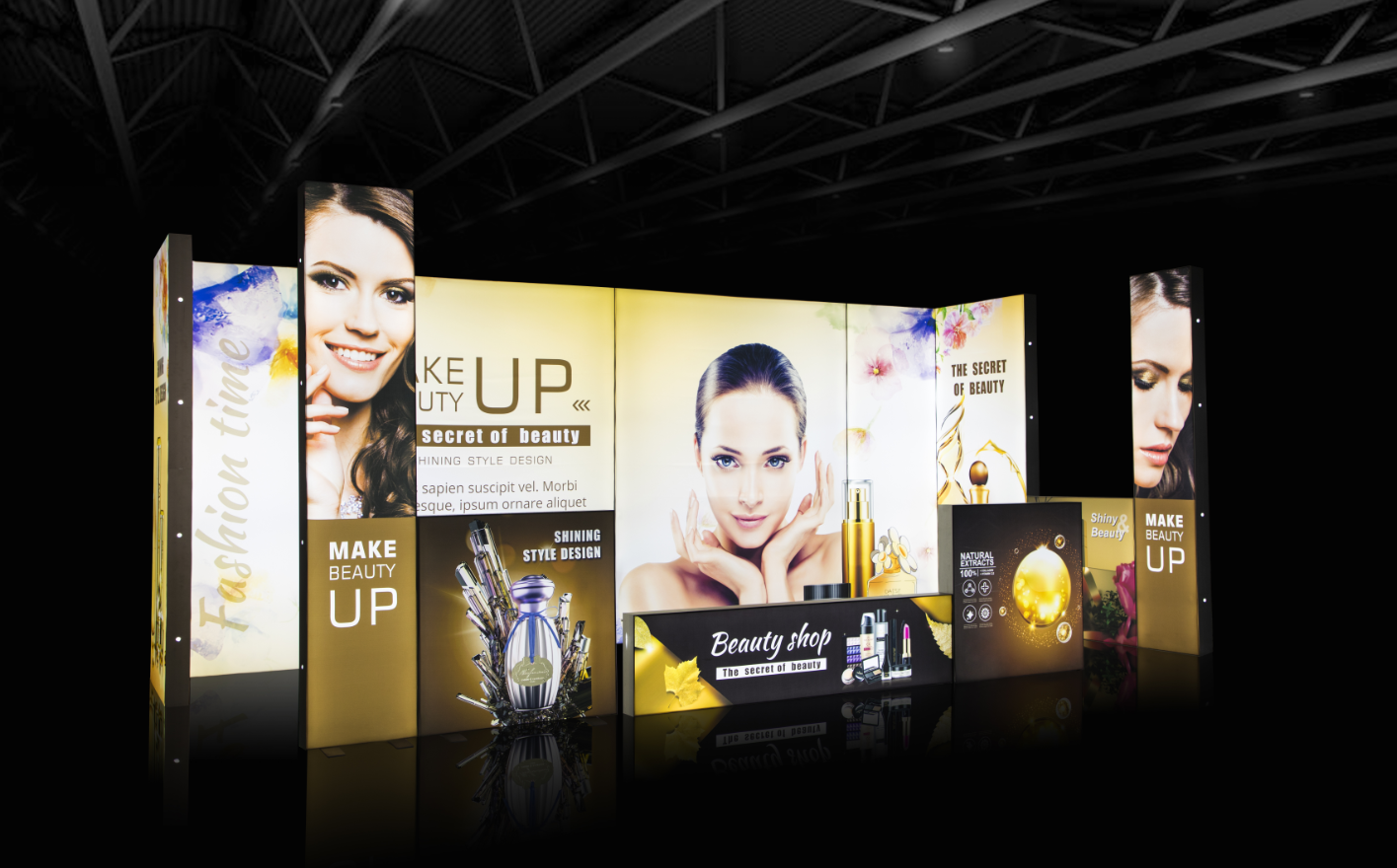 The newly upgraded SEGO modular light box display - Tianyu Exhibition ...