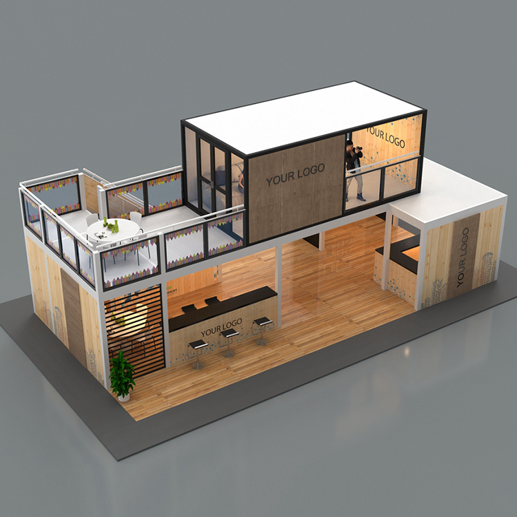 Portable Expo Building eye-catching Trade Show Display Two Story Custom ...