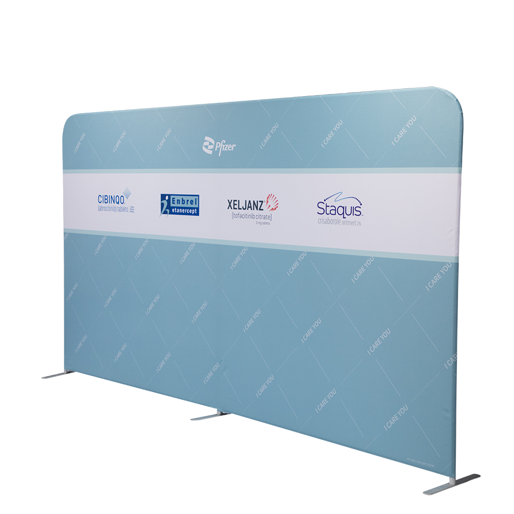 Tianyu Curved Backdrop Pop Up Display Double Tension Fabric Display ...
